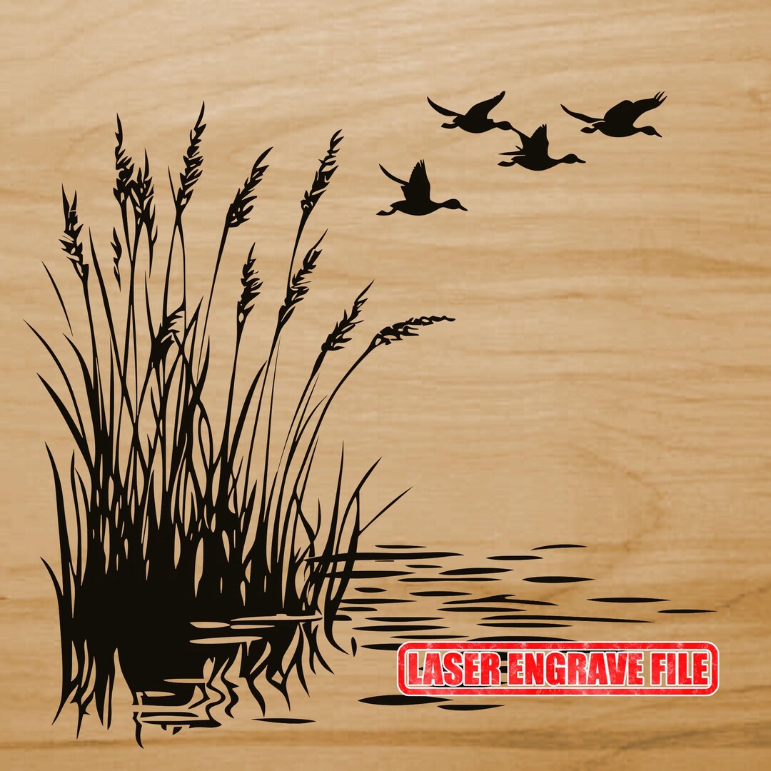 Ducks Lake Scene 3D Illusion Laser Engrave File PNG File SVG File ...