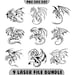 Dragon PNG Bundle | SVG | DXF | Laser Burn | Wood Engrave | Lightburn ...