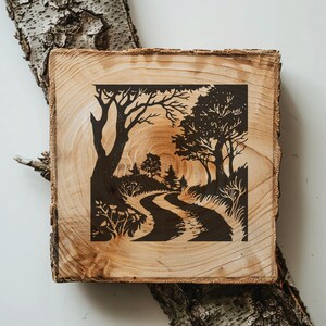 Road Trees Forest PNG Bundle | SVG | DXF | Laser Burn | Wood Engrave ...