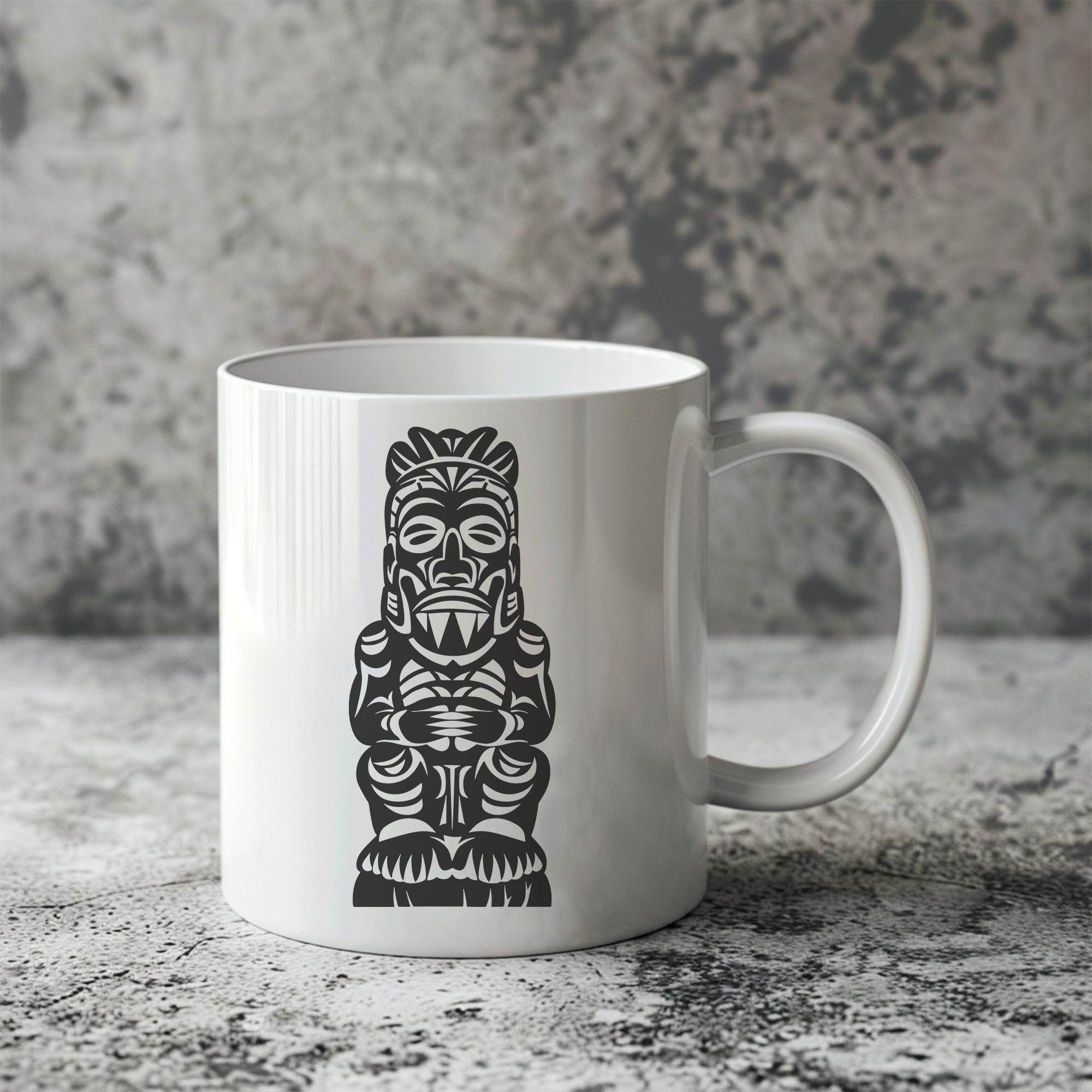 Polynesian Statue PNG Bundle SVG DXF Laser Burn Wood Engrave Lightburn ...