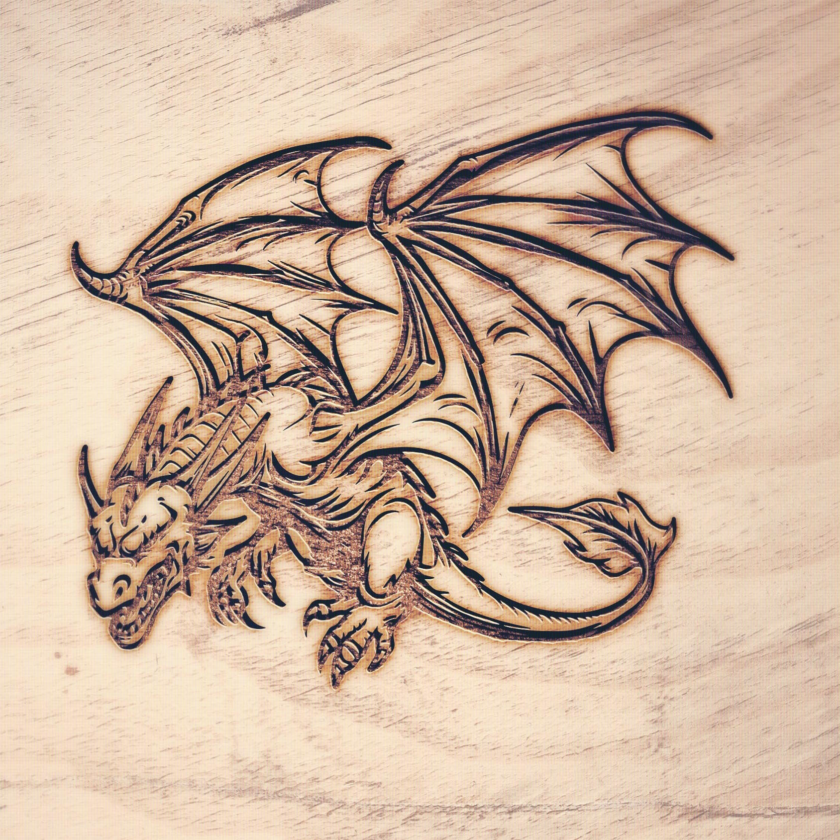 Dragon PNG Bundle | SVG | DXF | Laser Burn | Wood Engrave | Lightburn ...