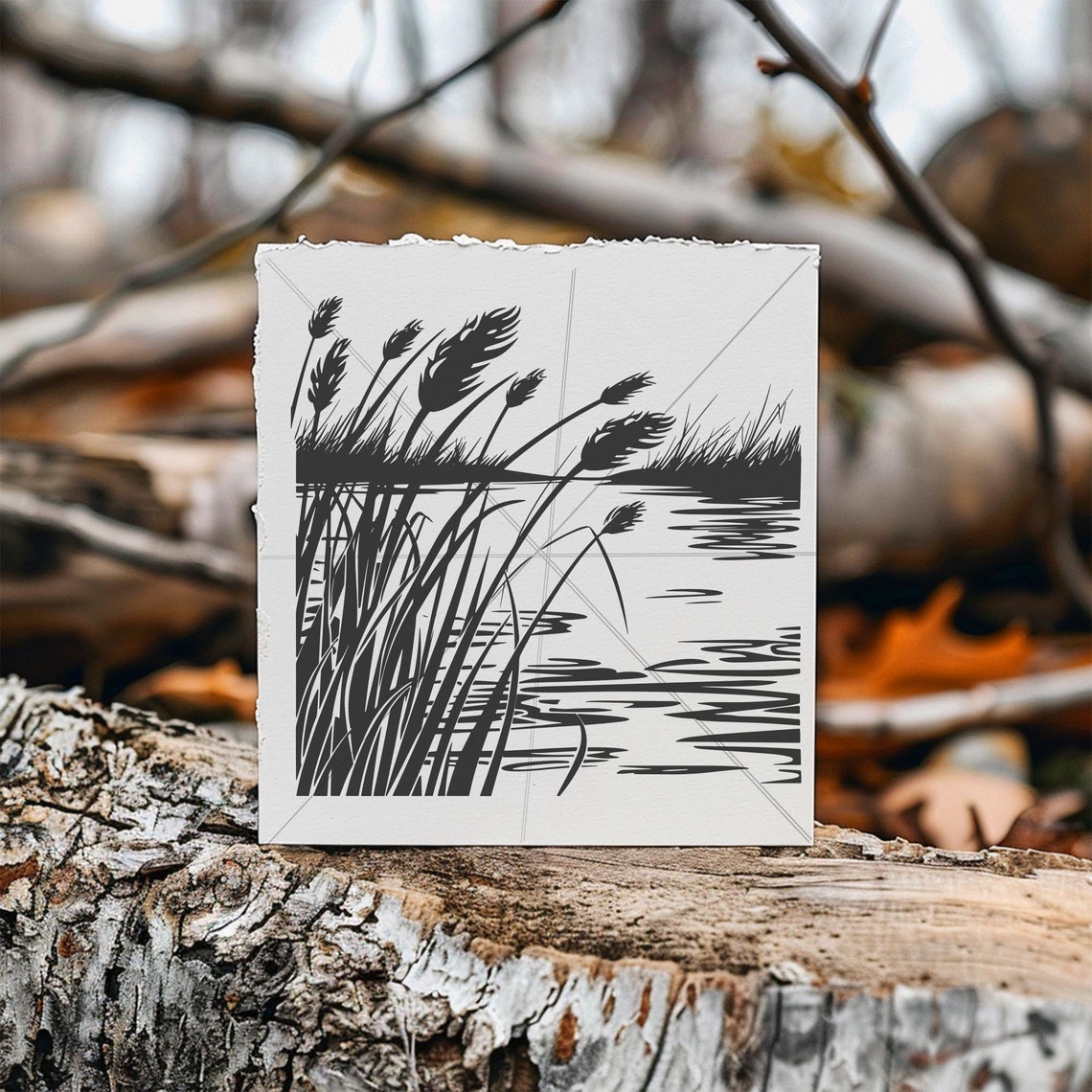 Cattails PNG Bundle SVG DXF Laser Burn Wood Engrave Lightburn Laser ...