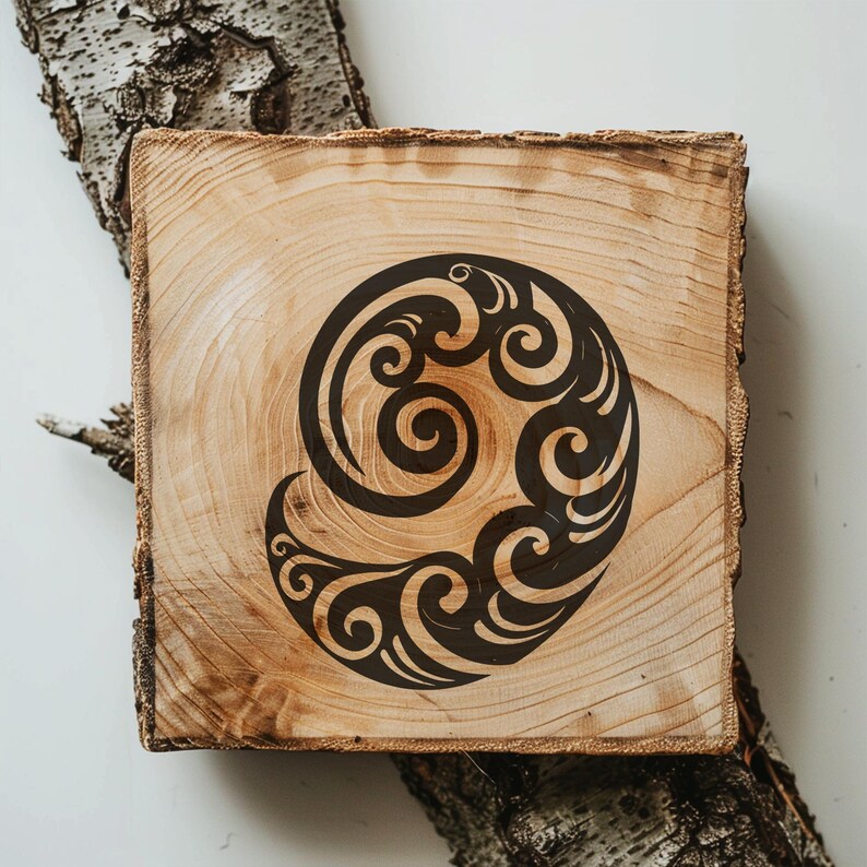 Maori Koru PNG Bundle SVG DXF Laser Burn Wood Engrave Lightburn Laser ...