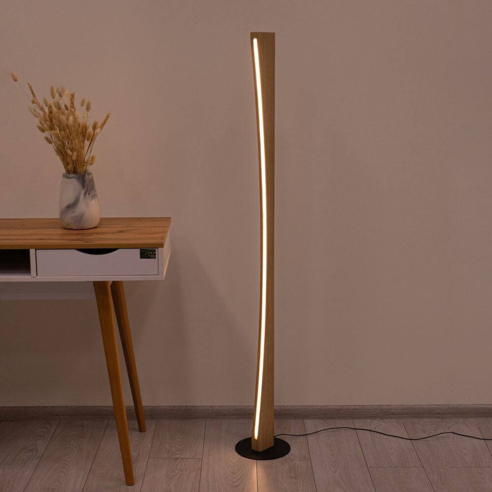 Arc Floor Lamp Modern Standing Lamp Reading Floor Lamp Rustic Floor ...