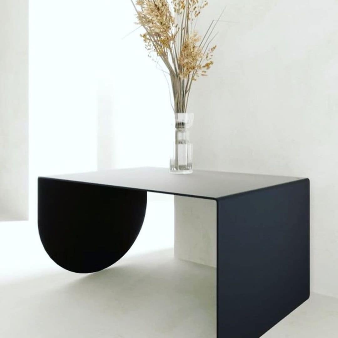 Custom Metal Coffee Table, Unique Black Coffee Table, Living Room Decor ...