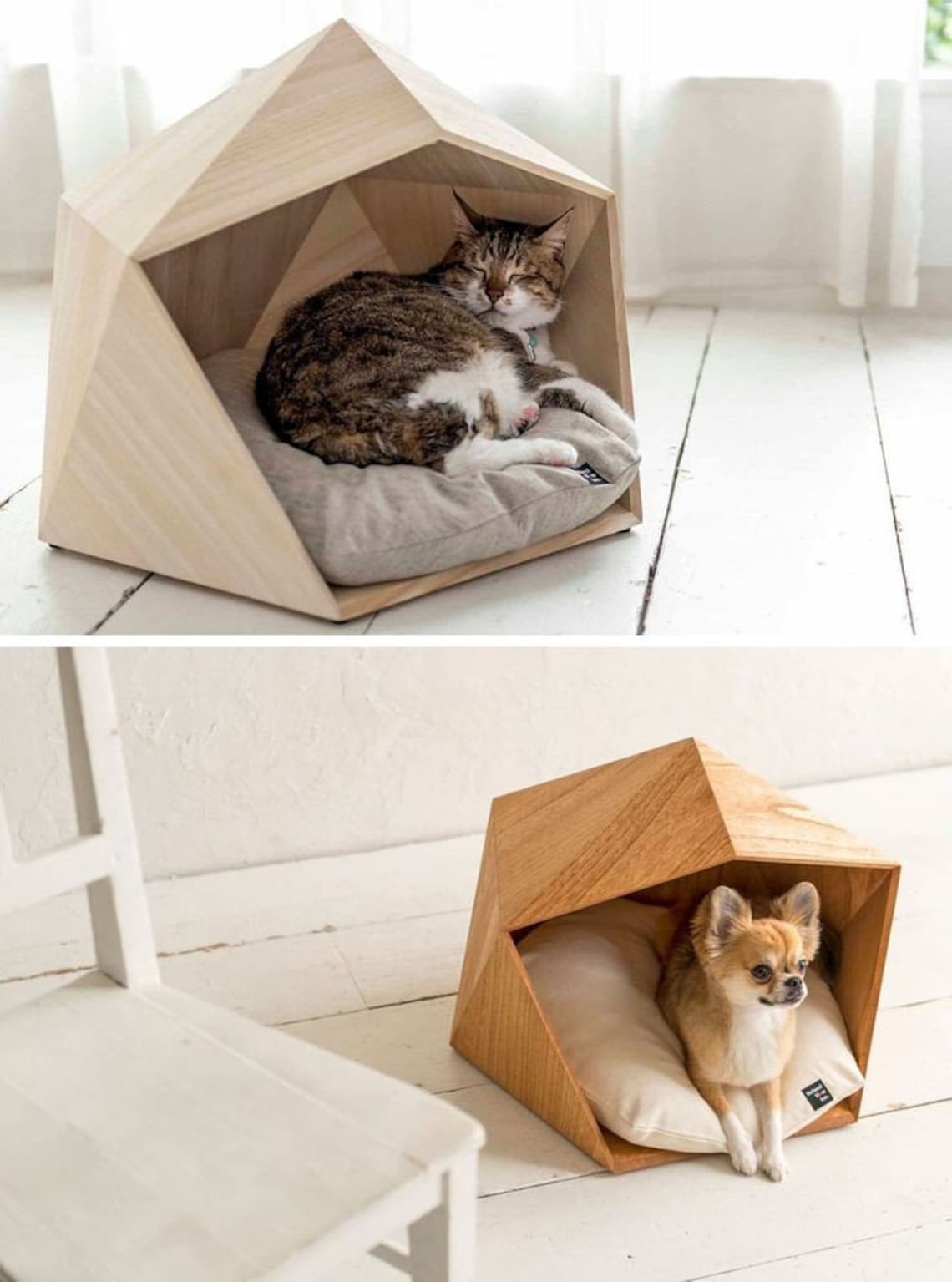 Personalized Wooden Dog and Cat House Indoor Pet House Dog Kennel Cat ...