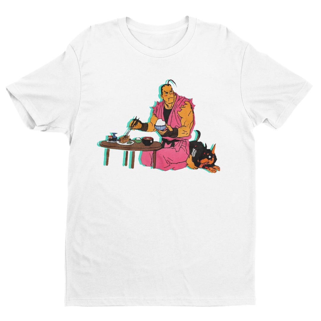 Dan Hibiki Lunch With Zombie Dog Premium Unisex T-shirt | Gifts for Him ...