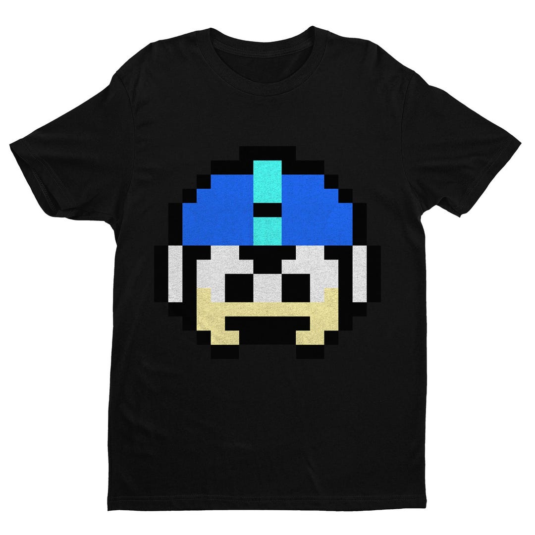 Mega Man Face T-shirt | Pixel Art, Retro Gaming Tee - Etsy