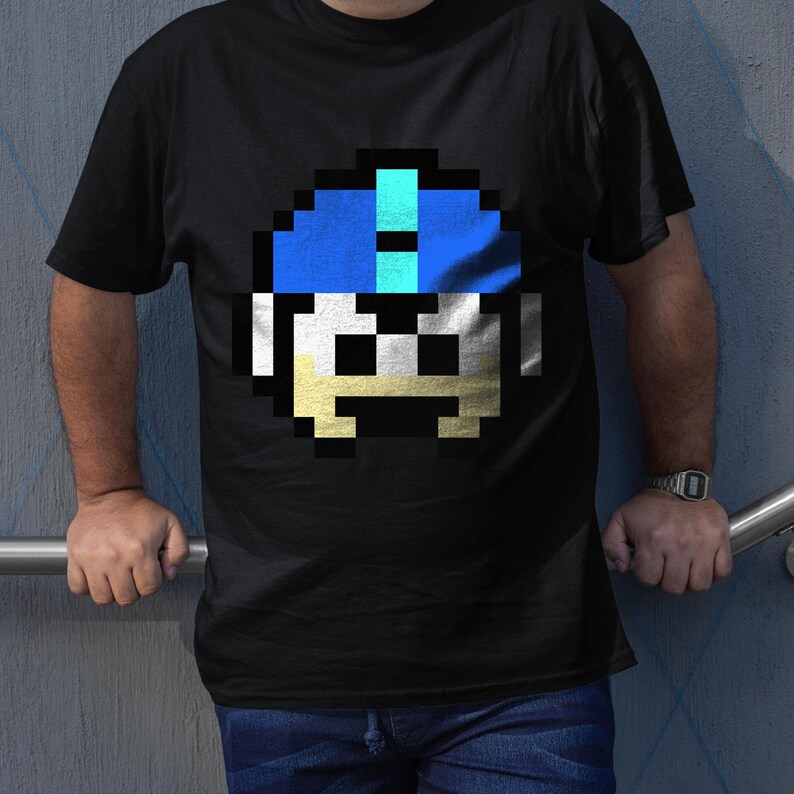 Mega Man Face T-shirt | Pixel Art, Retro Gaming Tee - Etsy