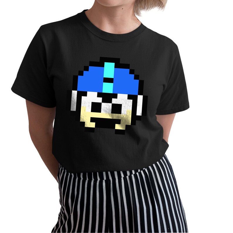 Mega Man Face T-shirt | Pixel Art, Retro Gaming Tee - Etsy
