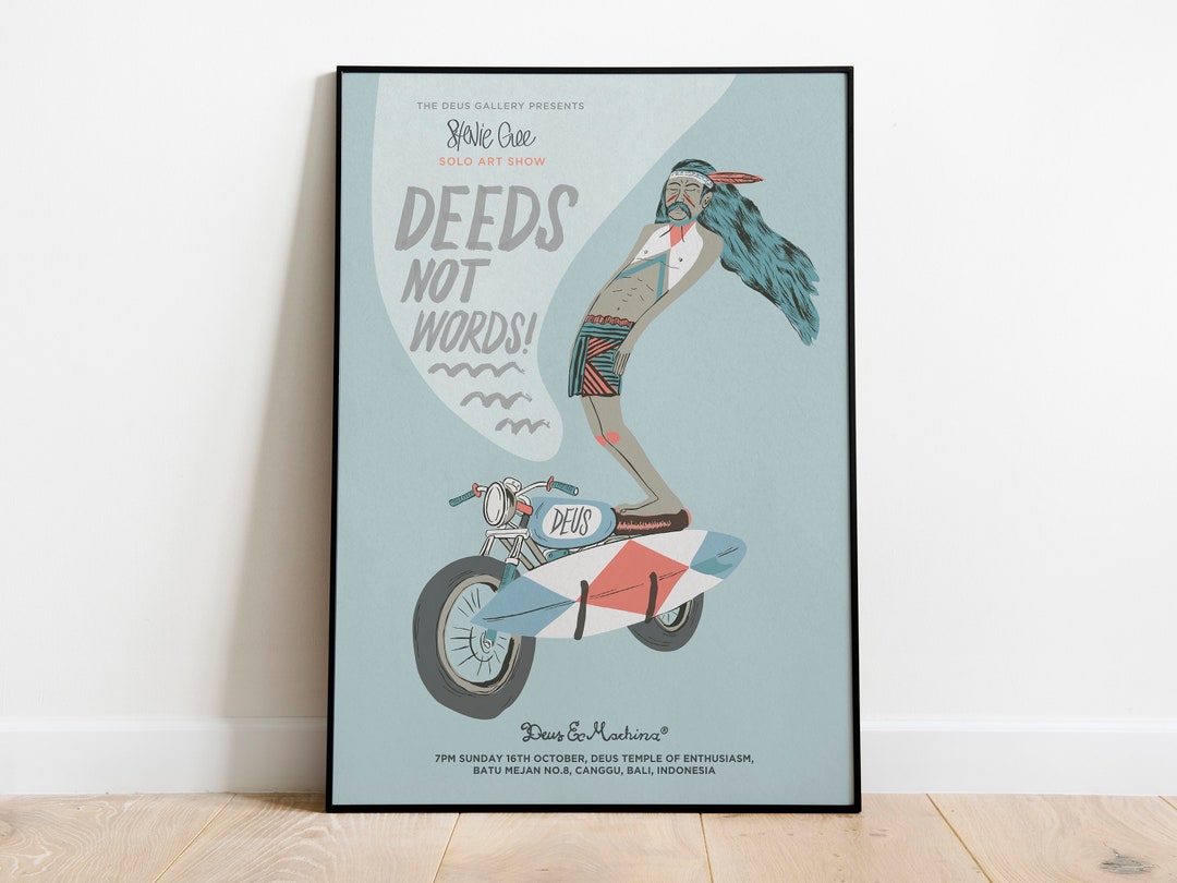 Deus Ex Machina Poster, Motorcycle Custom Vintage and Retro Style ...