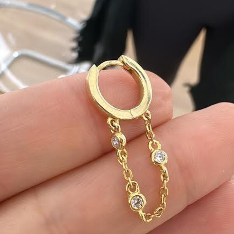 Crystal Chain Earrings - Etsy