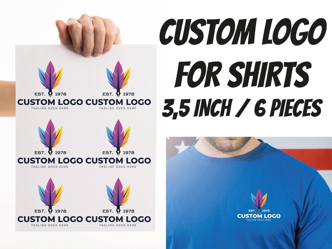Custom DTF Heat Transfer Logo: Iron-on Clothing Labels (3.5x3.5 Inches ...