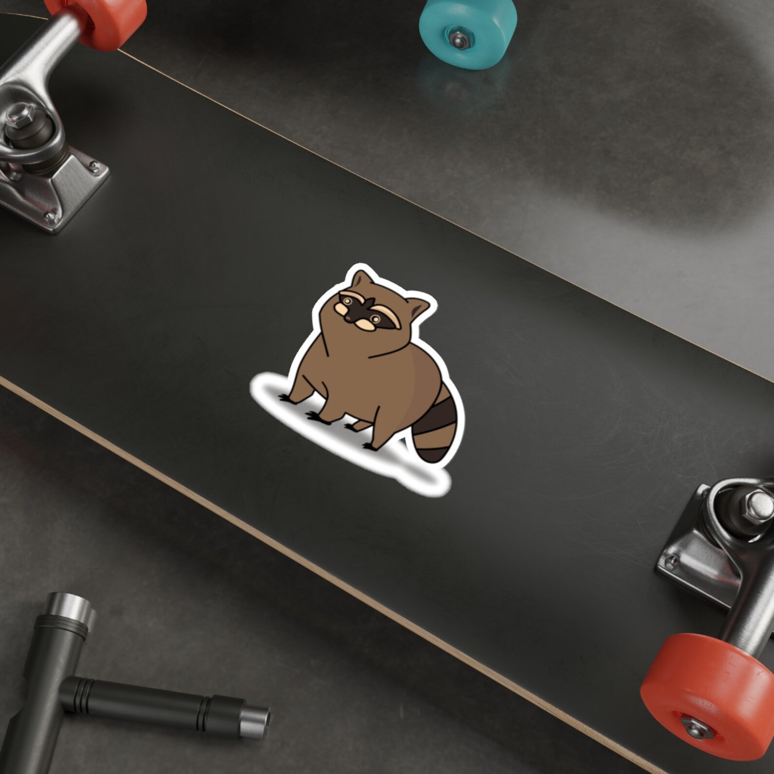 Raccoon Die-cut Sticker - Etsy