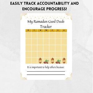 Ramadan Kids Good Deed 30 Day Tracker | Ramadan 30 Acts of Kindness ...