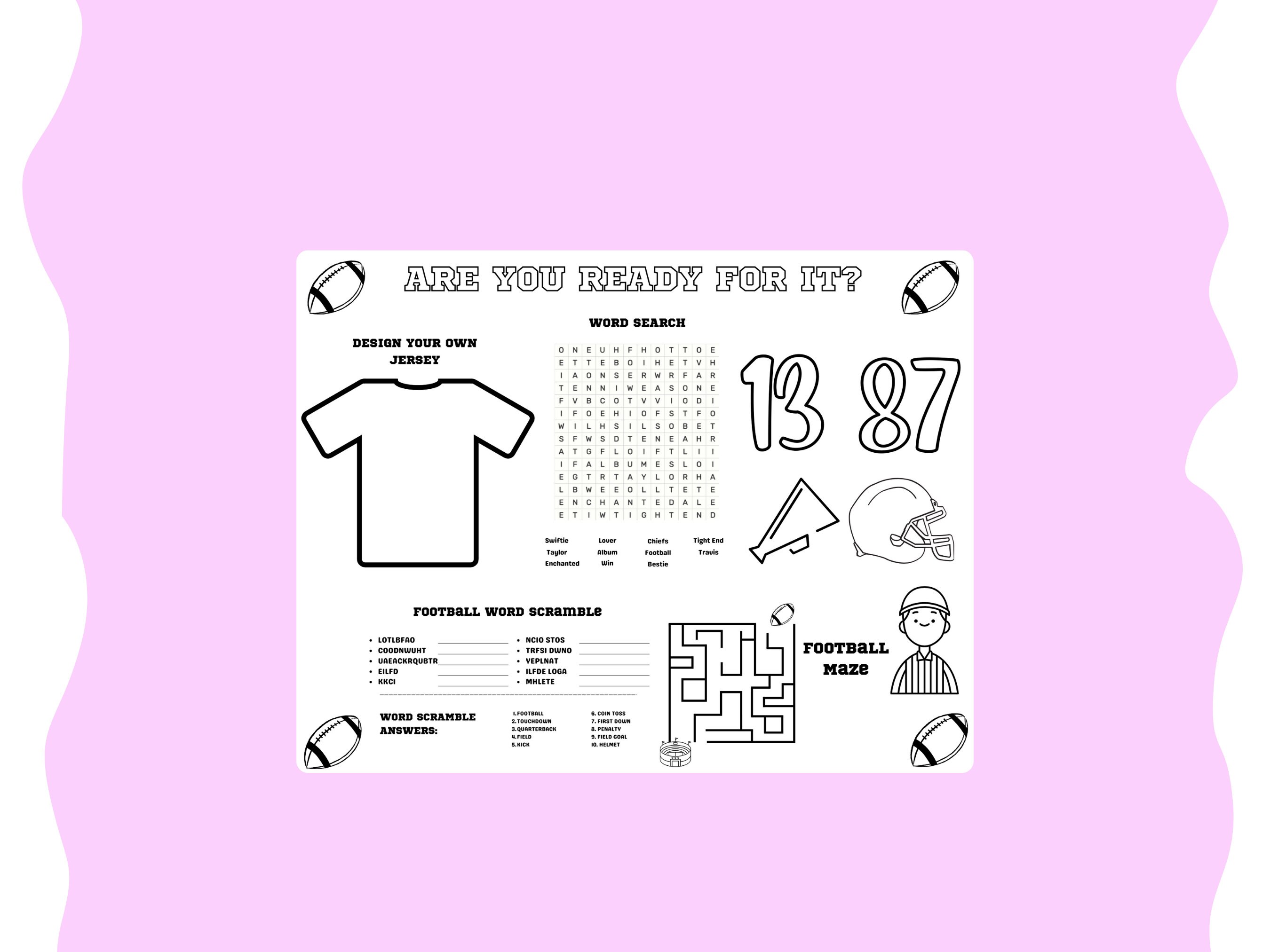 Taylor Swift Football Coloring Page | Taylor Swift Coloring | Super ...