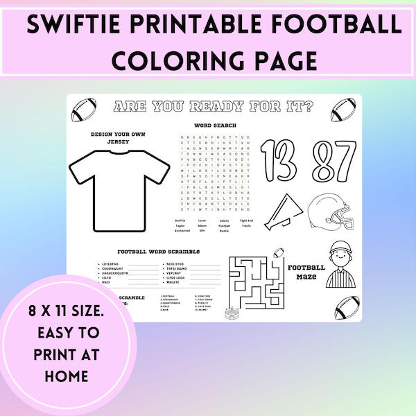 Swiftie Activity Sheet - Etsy