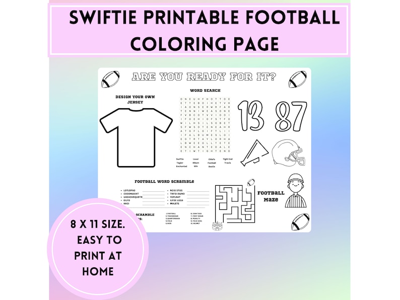 Taylor Swift Football Coloring Page | Taylor Swift Coloring | Super ...