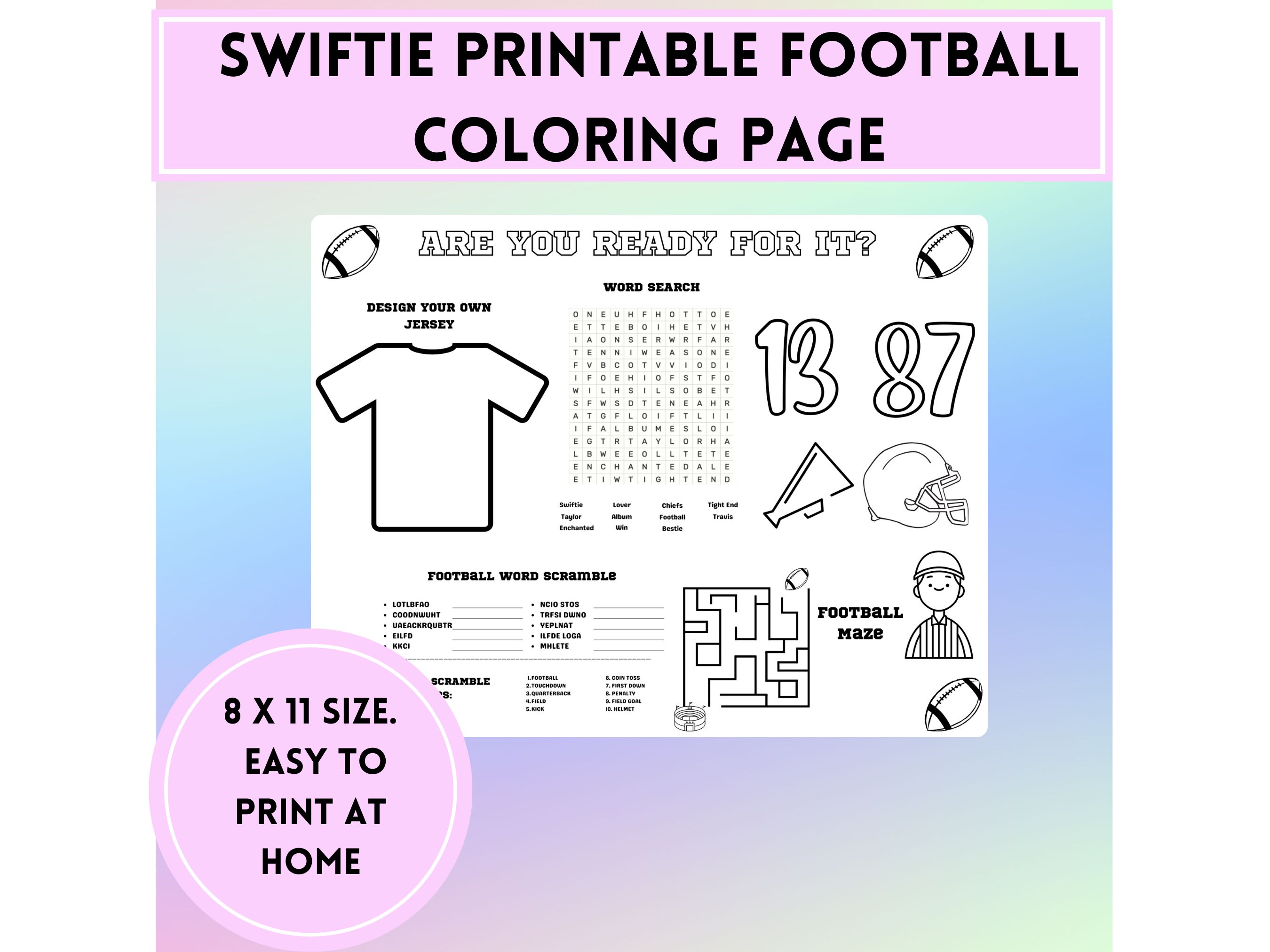 Taylor Swift Football Coloring Page | Taylor Swift Coloring | Super ...