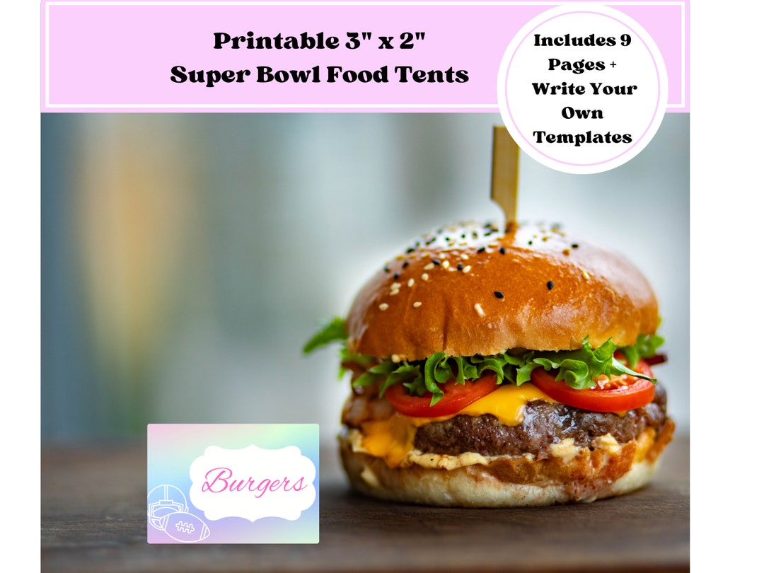Taylor Swift Super Bowl Era Party Food Tent Bundle - Etsy
