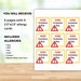 Food Ingredient Allergy Warning Cards | Potluck Food Allergy Cards ...