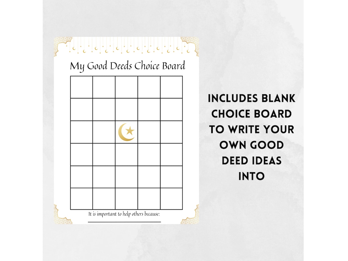 Ramadan Kids Good Deed 30 Day Tracker | Ramadan 30 Acts of Kindness ...