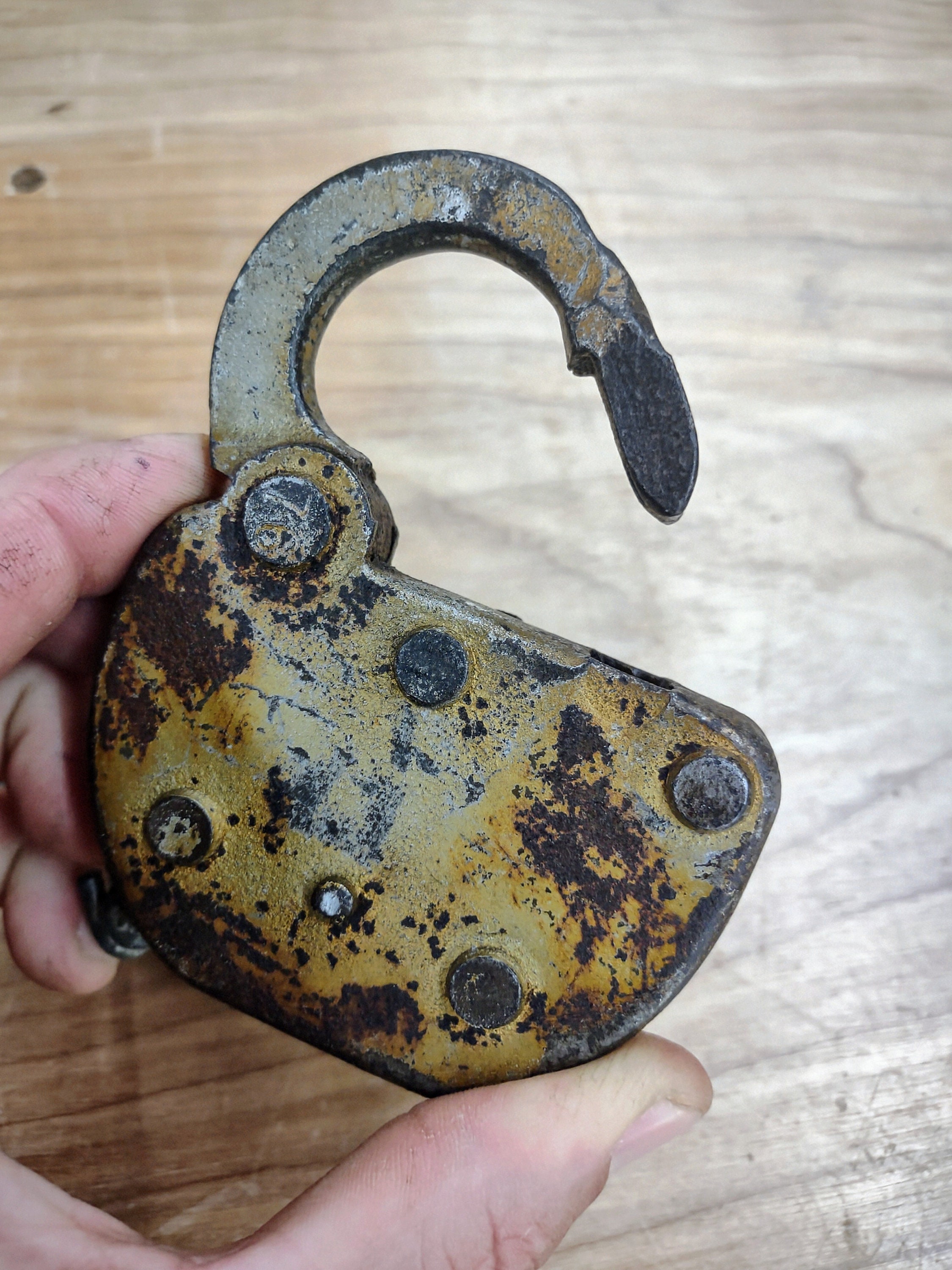 Vintage Brass Adlake Railroad Padlock With Brass Key and Chain. Working ...