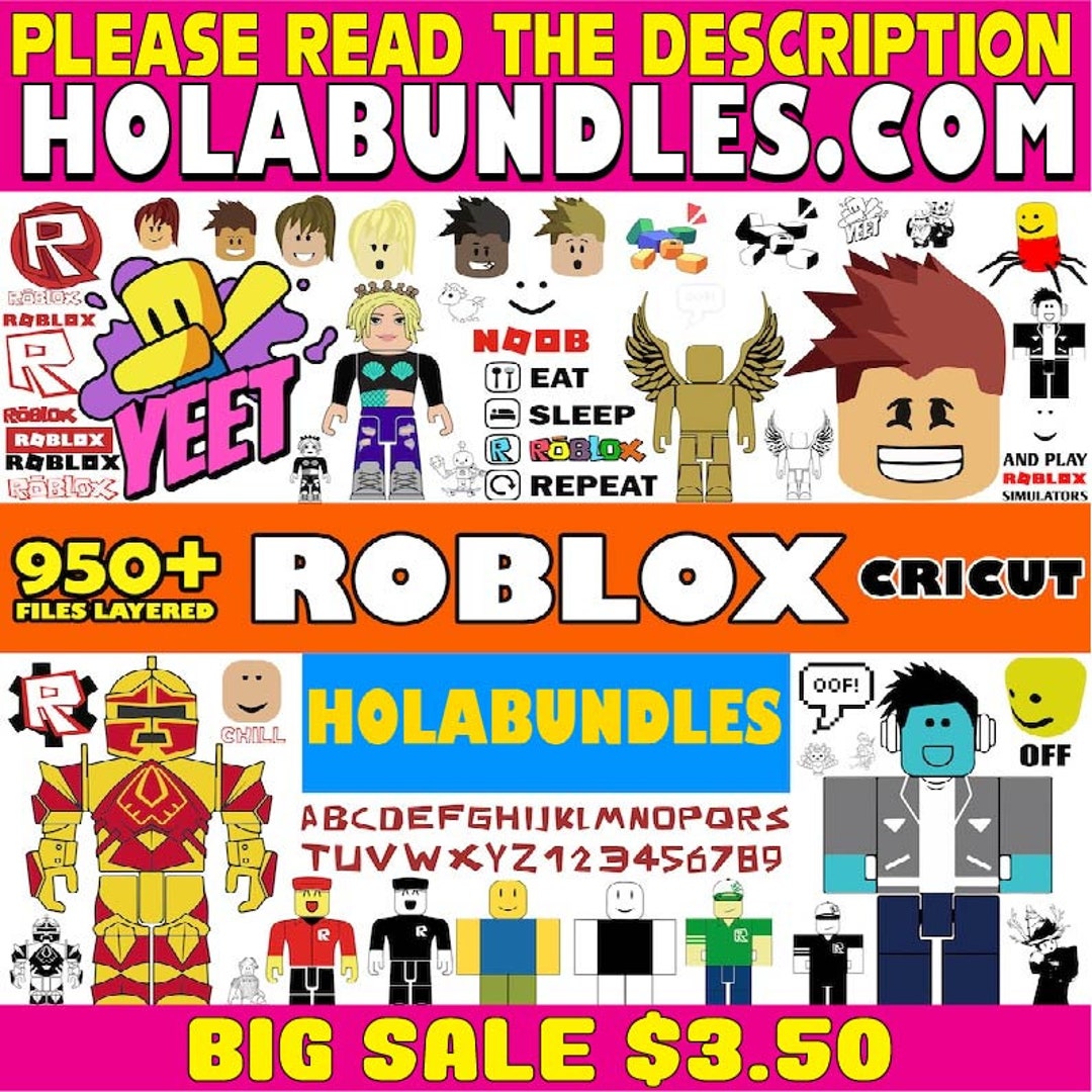 Roblox Svg Bundle, Roblox Png, Roblox Boy Svg, for Cricut, Birthday Svg ...