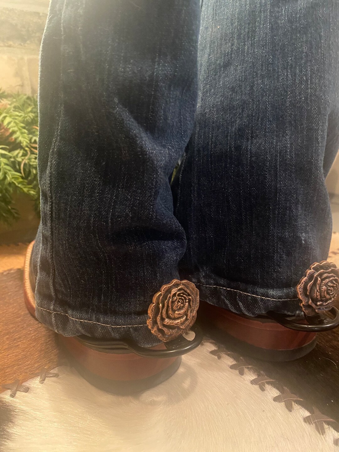 Hem Hikers- Copper Rose Concho 1.5 Inch - Etsy
