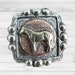 Hem Hikersantique Silver Square Concho With Gold Horse 1.5 Inch Western ...