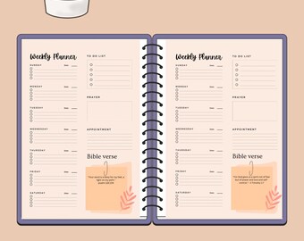 Weekly Bible Study Planner Printable PDF Download, Christian Printable ...