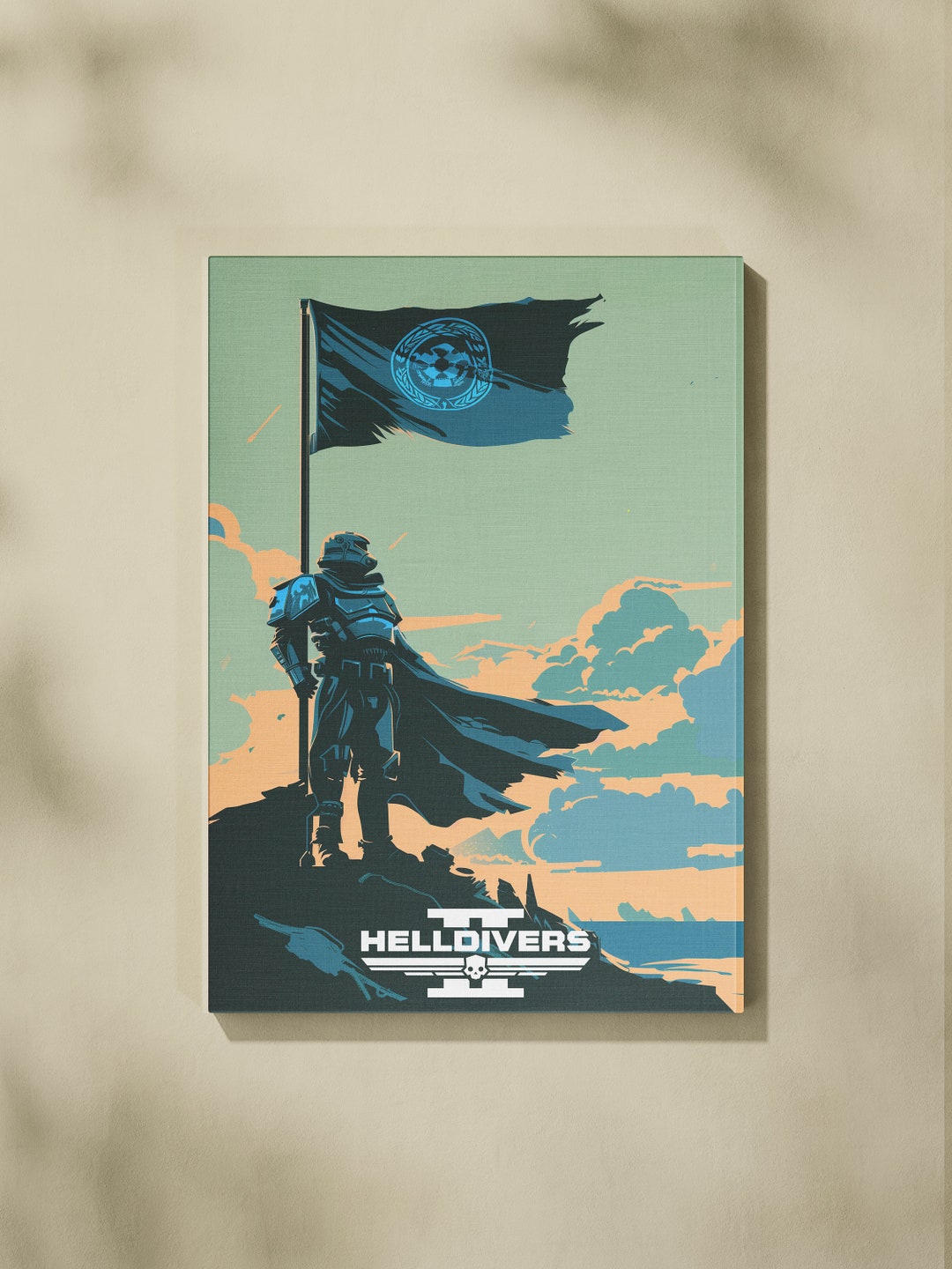 Helldivers 2 Minimal Illustration Canvas Print, Wall Decor, Minimal ...