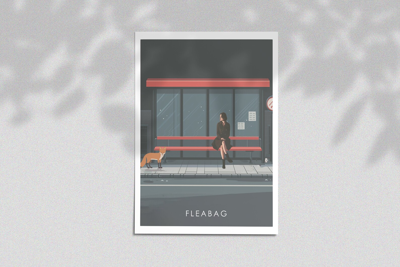 Fleabag-british Series Minimal Illustration Digital Print, Wall Decor ...