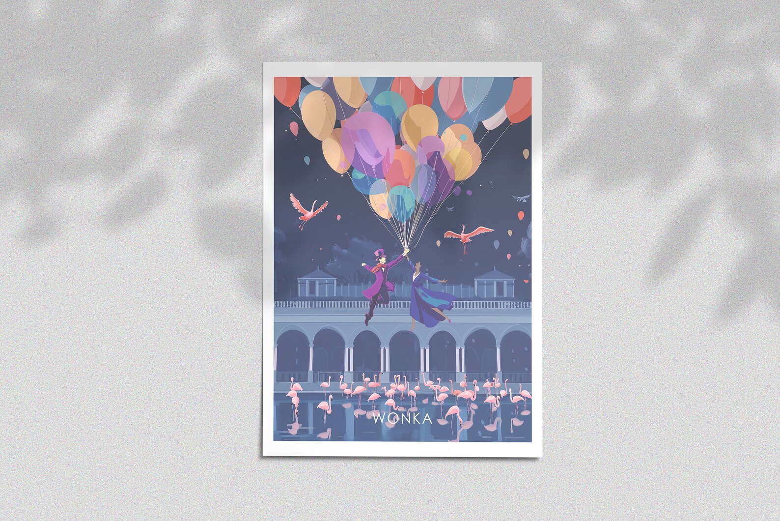 Wonka Minimal Illustration Canvas Print, Wall Decor, Minimal Movie Art ...