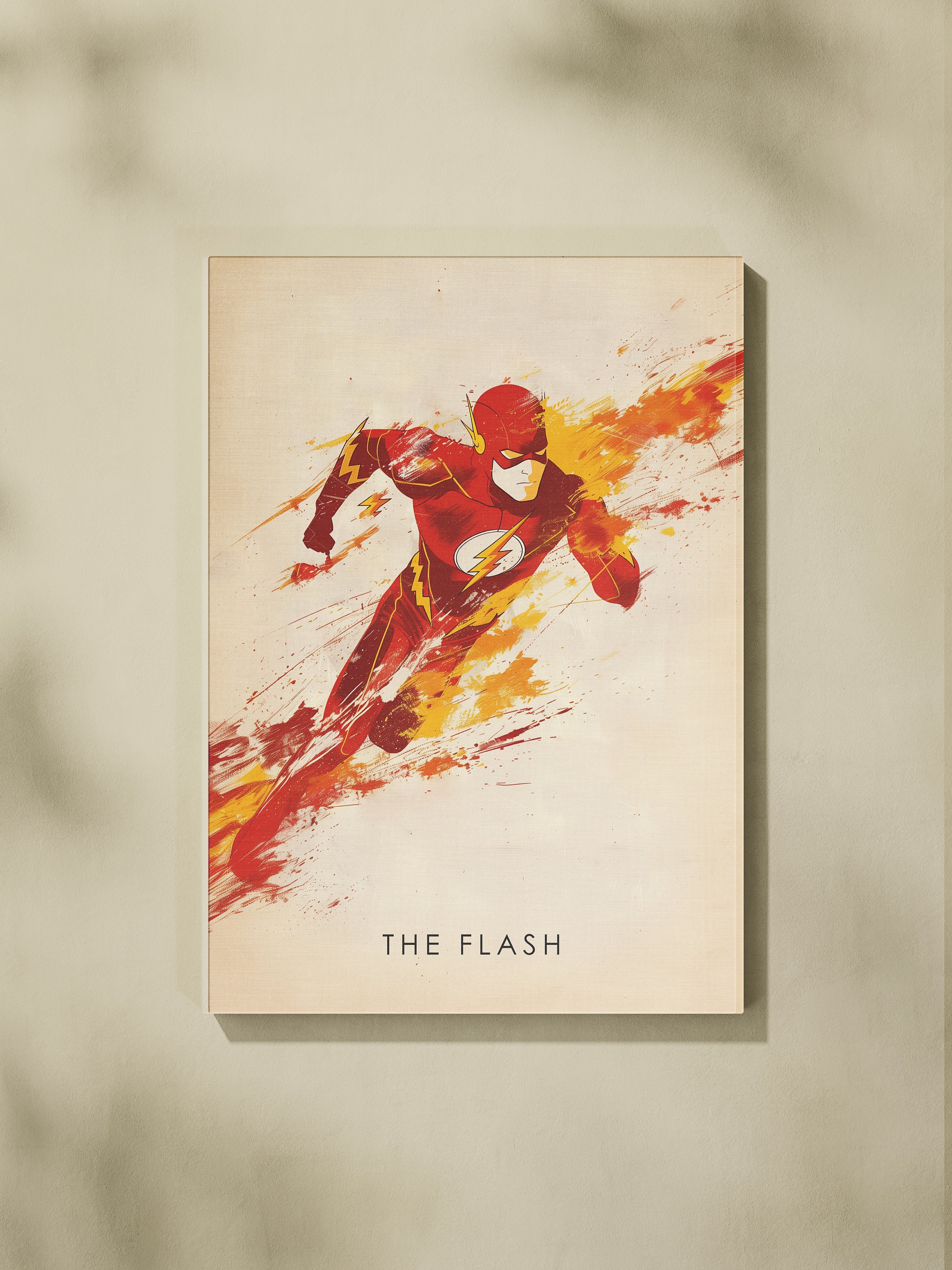 The Flash Minimal Illustration Canvas Print, Wall Decor, Minimal Movie ...