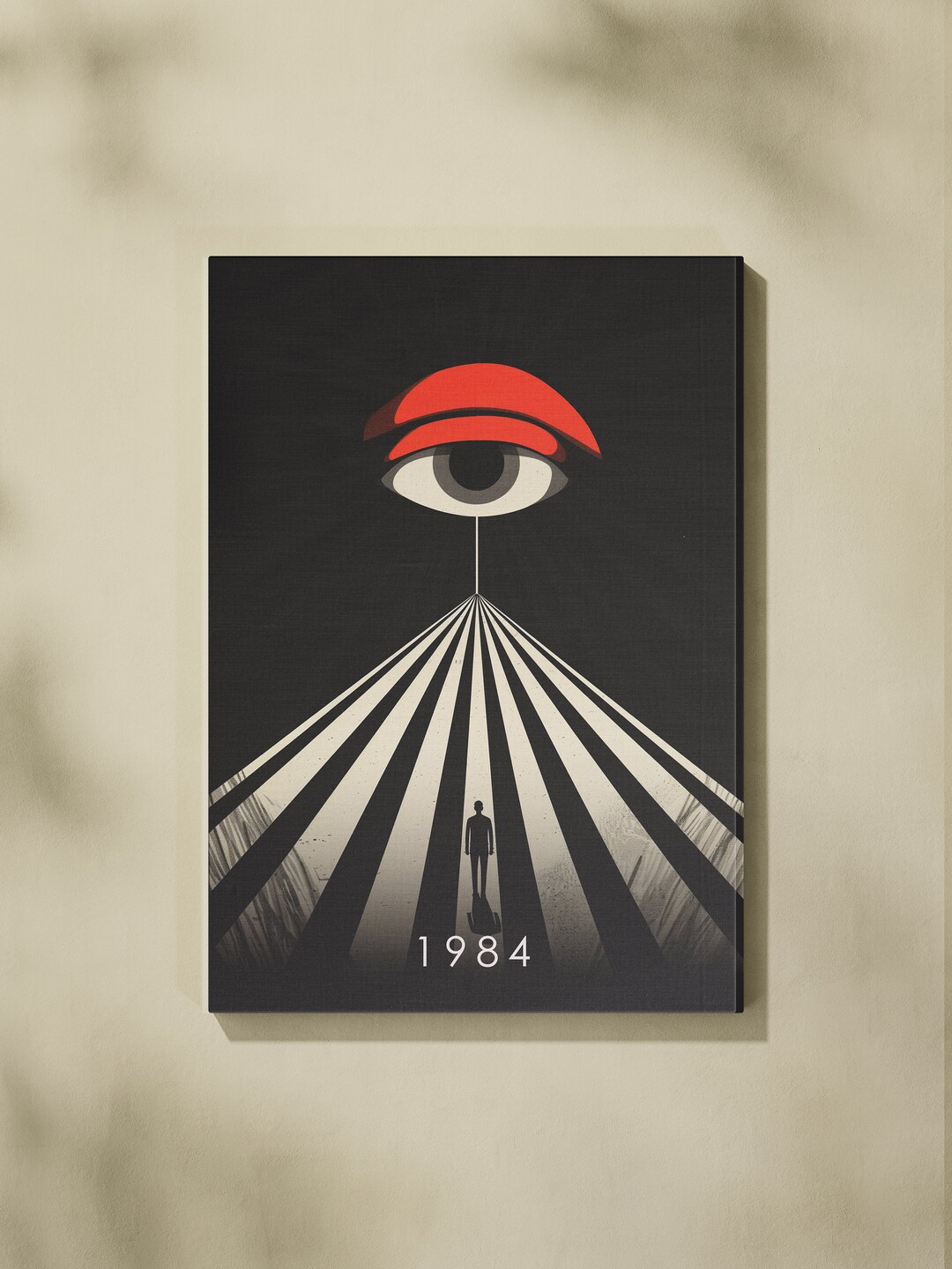 George Orwell's 1984 Minimal Illustration Canvas Print, Wall Decor ...