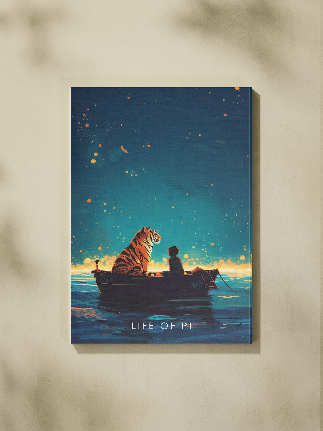 Life of Pi Minimal Illustration Canvas Print, Wall Decor, Minimal Movie ...