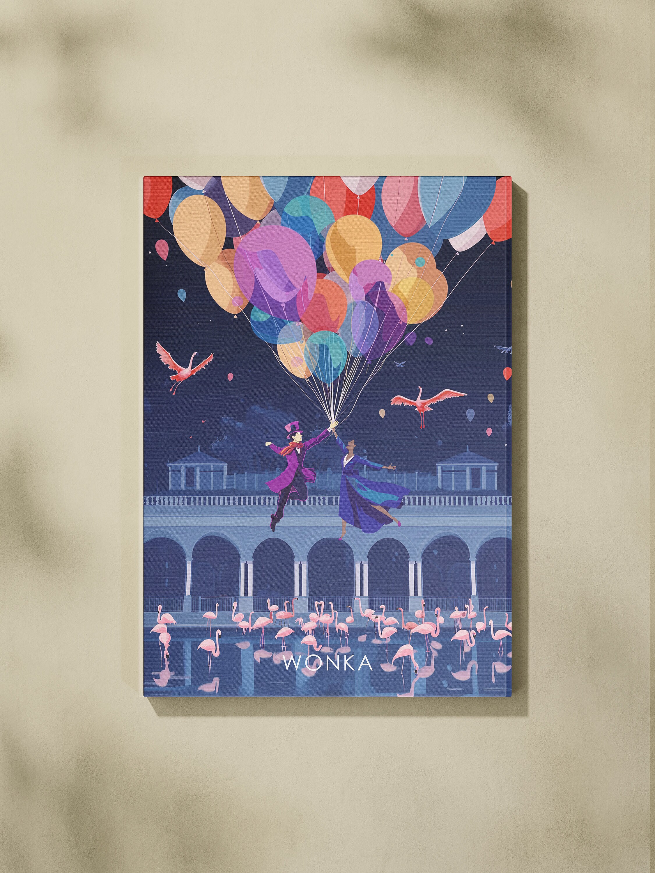 Wonka Minimal Illustration Canvas Print, Wall Decor, Minimal Movie Art ...