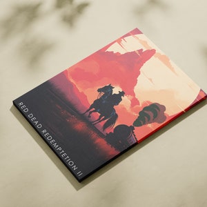 Red Dead Redemption 2 Digital Print, Minimal Game Illustration, Wall ...