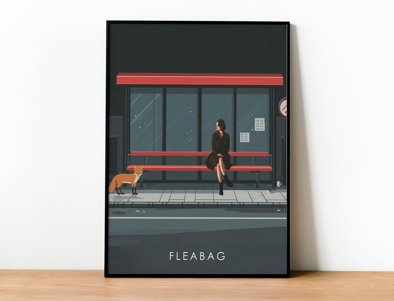 Fleabag-british Series Minimal Illustration Digital Print, Wall Decor ...