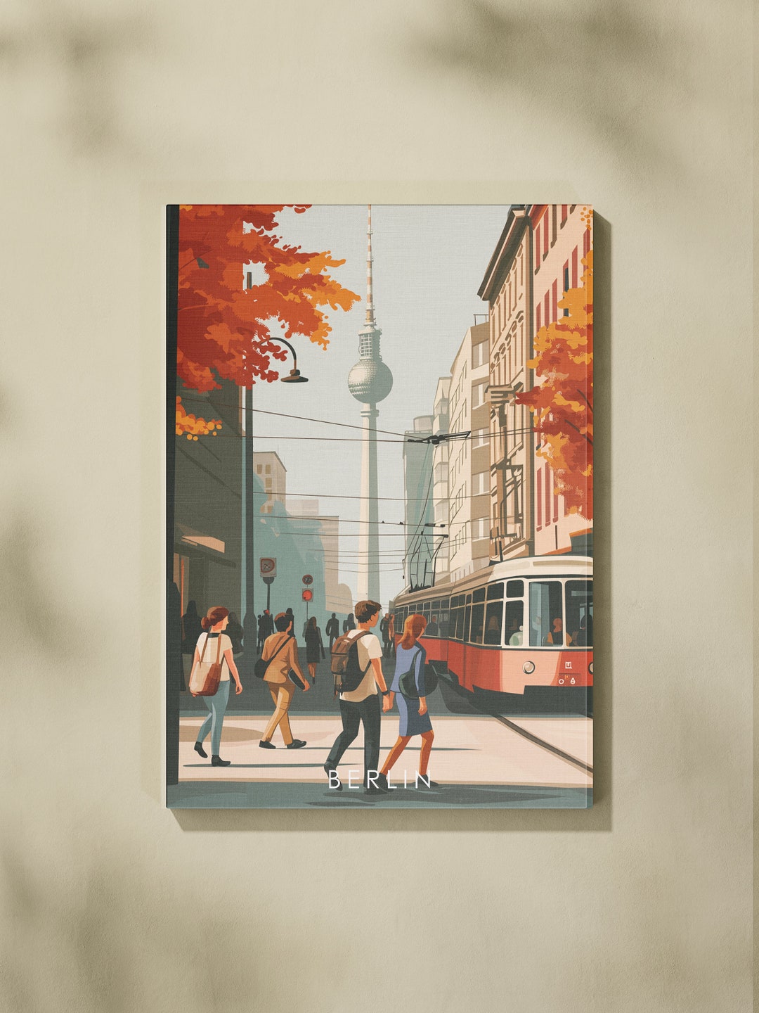 Berlin City Wall Decor, Berlin Canvas Print, Berlin Poster, Minimal ...