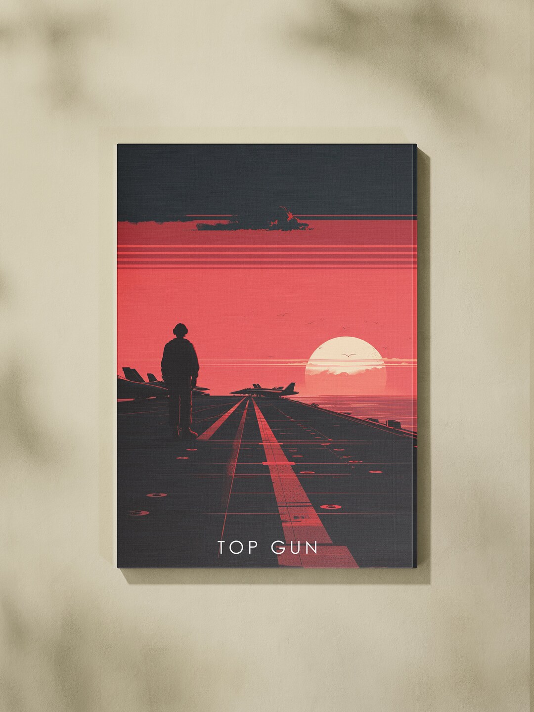 Top Gun Minimal Illustration Canvas Print, Movie Poster, Wall Art, Home ...