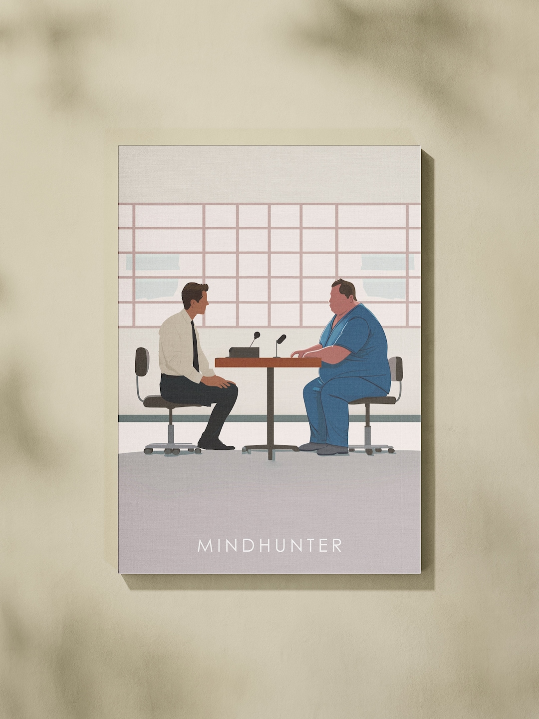 Mindhunter Minimal Illustration Canvas Print,poster Print,minimal Tv Series Art, Digital Art ...