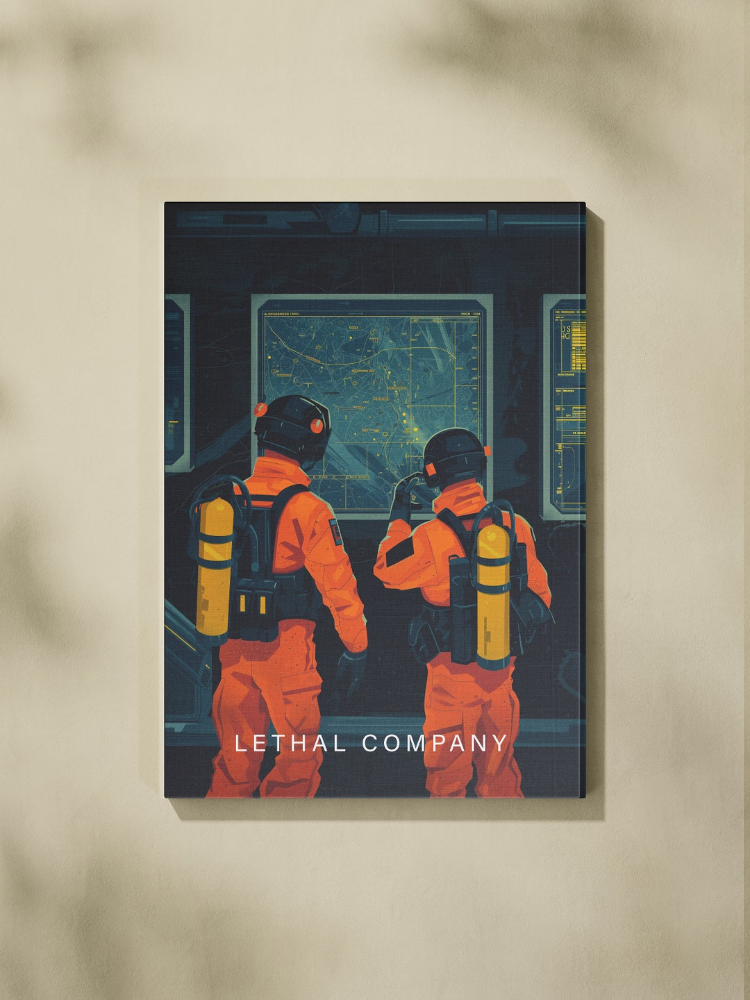 Lethal Company Minimal Game Illustration Canvas Print, Wall Decor, Game ...
