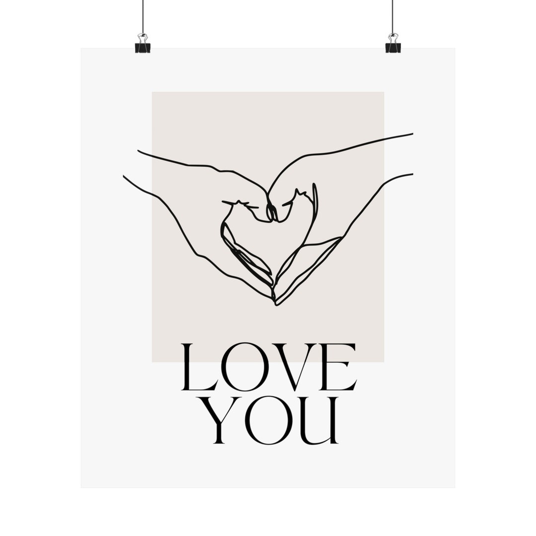 Love You Romantic Poster: Trendy Romantic Prints, Minimalist Romantic ...