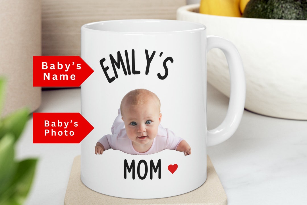 Baby Face Mug for Mom Custom Child Photo Cup, Baby Photo Mug, Baby Face ...
