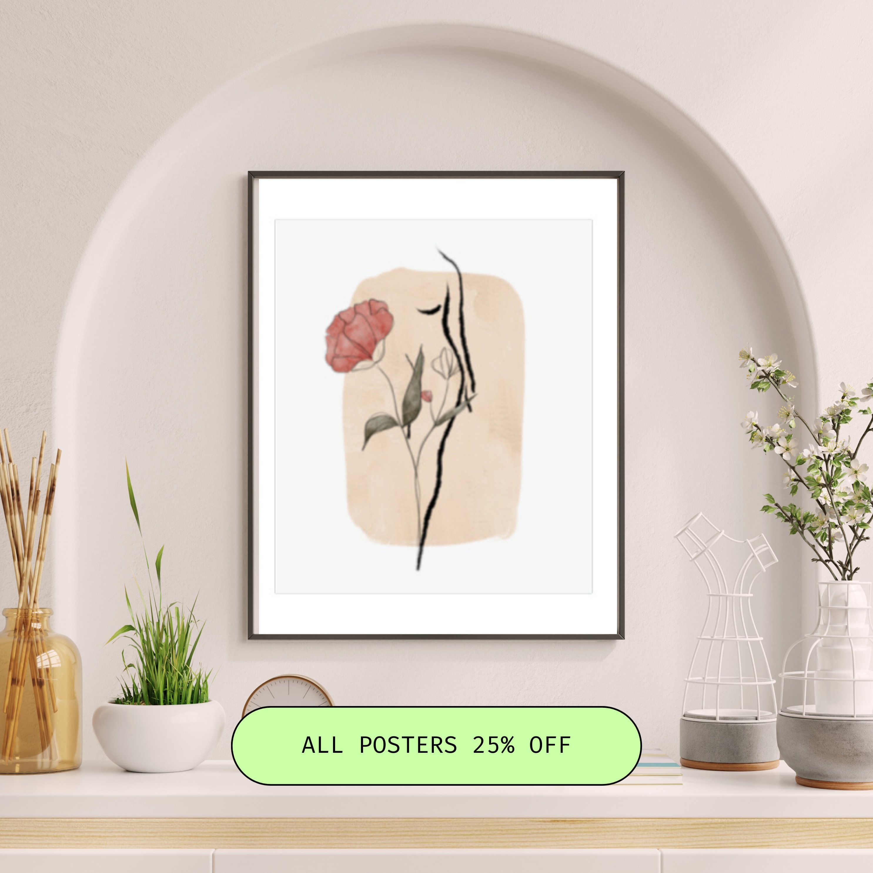 Colorful Red Flower Poster: Bright Red Flower Poster, Vibrant Red ...