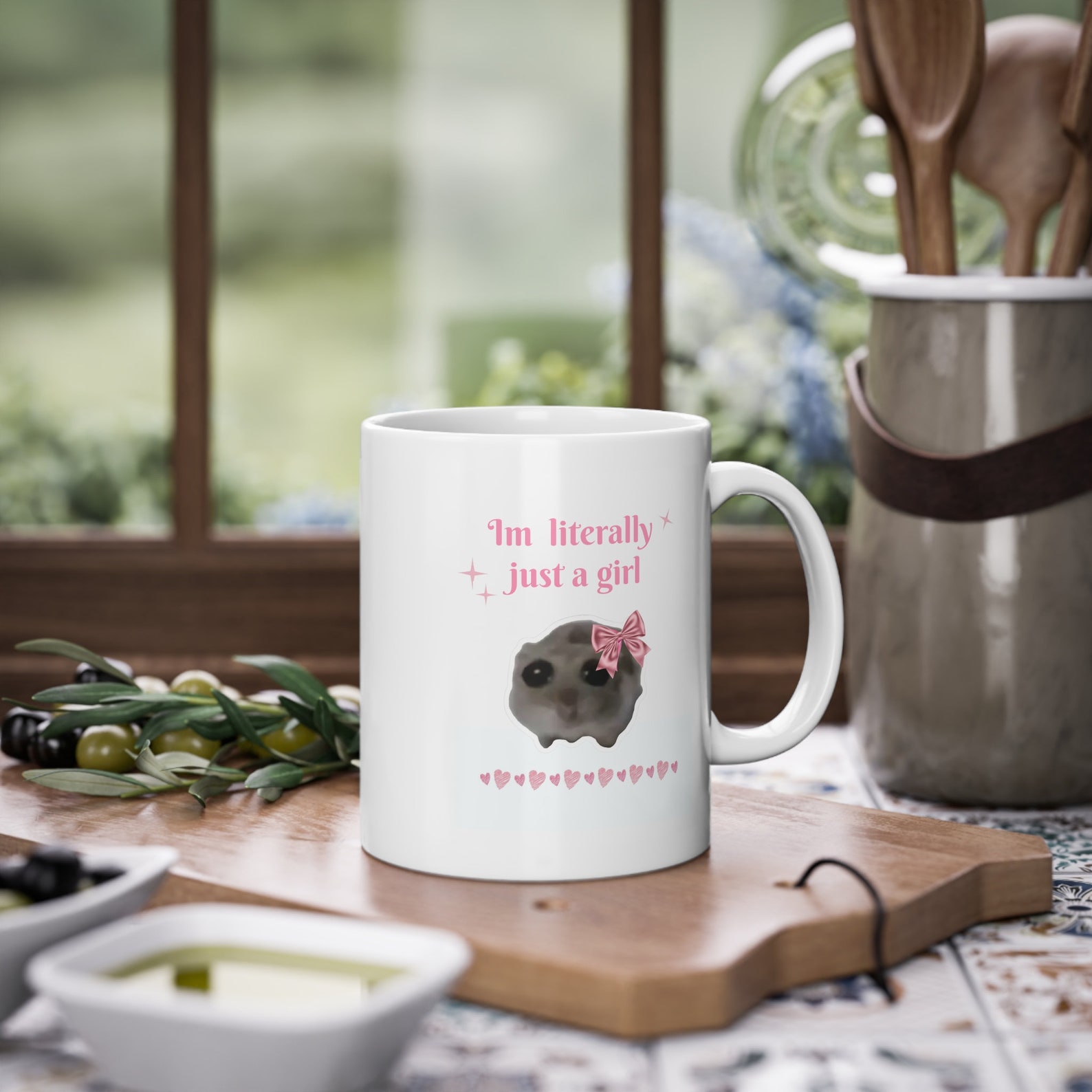 Sad Hamster Mug I'm Literally Just A Girl Mug Cute Custom Coffee Cup ...