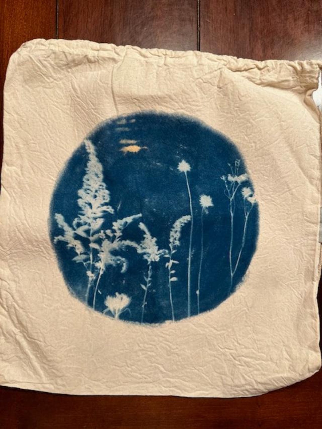 Cyanotype Drawstring Bag - Etsy