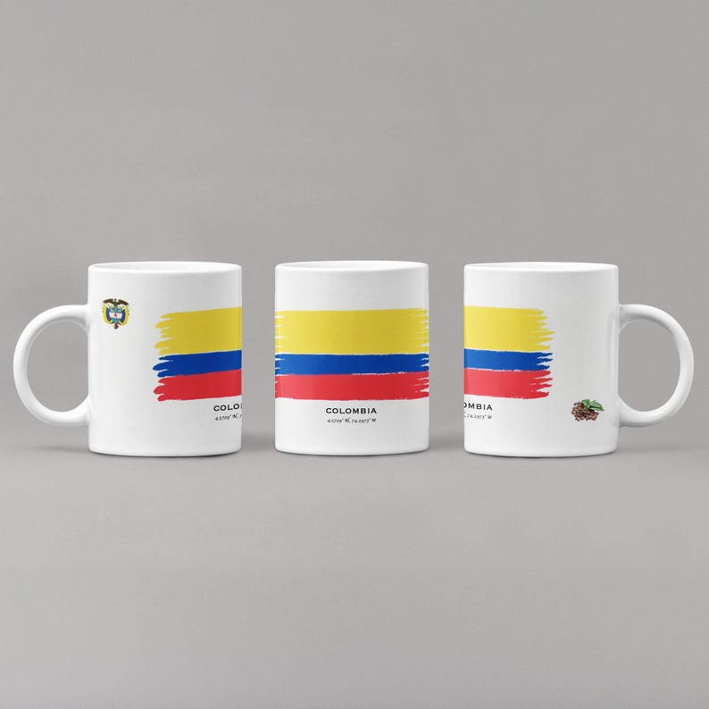 Colombia Flag Coffee Mug: Colombian Pride Gift - 11oz Ceramic - Etsy